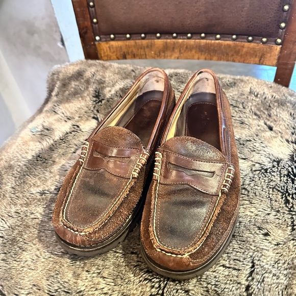L.L. Bean | Shoes | Ll Bean Brown Allagash Bison Handsewn Leather Suede ...